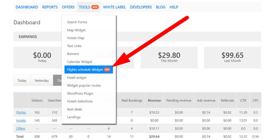New Tool: The Flight Schedule Widget — Travelpayouts