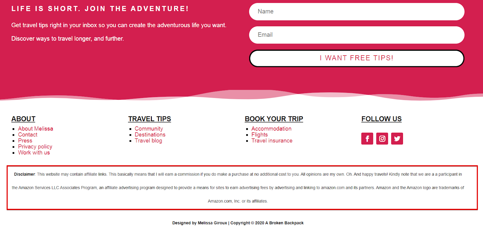 Blogger Affiliate Links Disclosure Examples and Tips — Travelpayouts