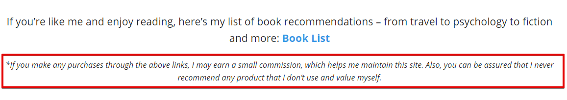 Blogger Affiliate Links Disclosure Examples and Tips — Travelpayouts