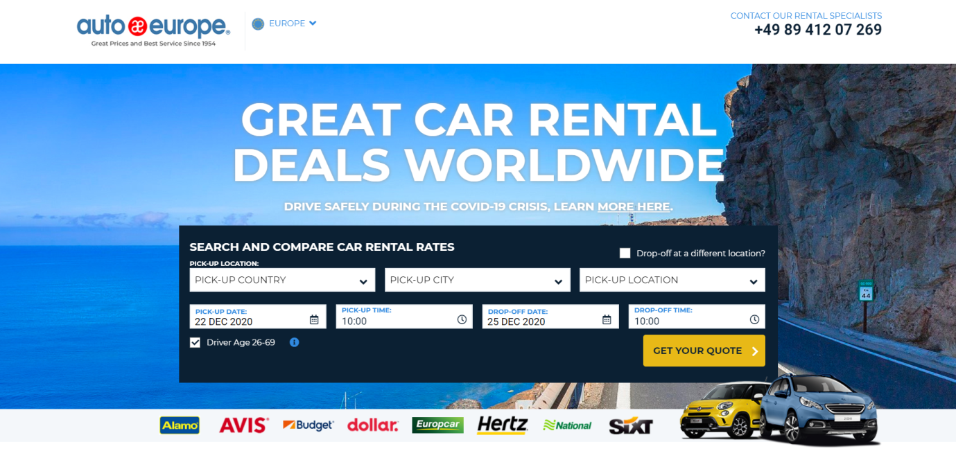 Earn on Car Rentals in 180 Countries With Autoeurope — Travelpayouts