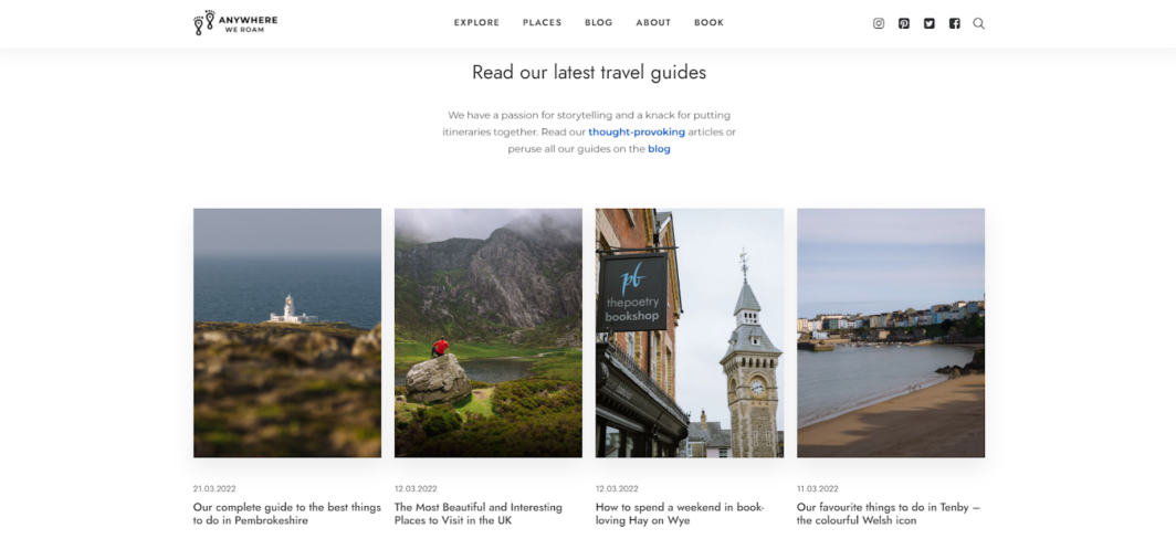How to create a travel blog homepage: Best practices