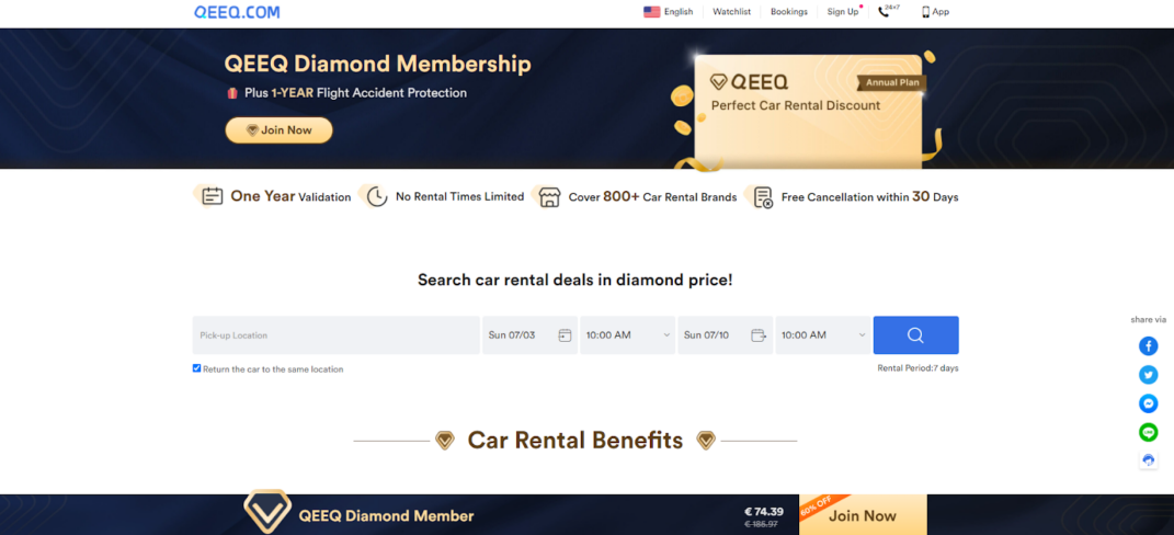 Earn With The QEEQ Diamond Membership | Travelpayouts